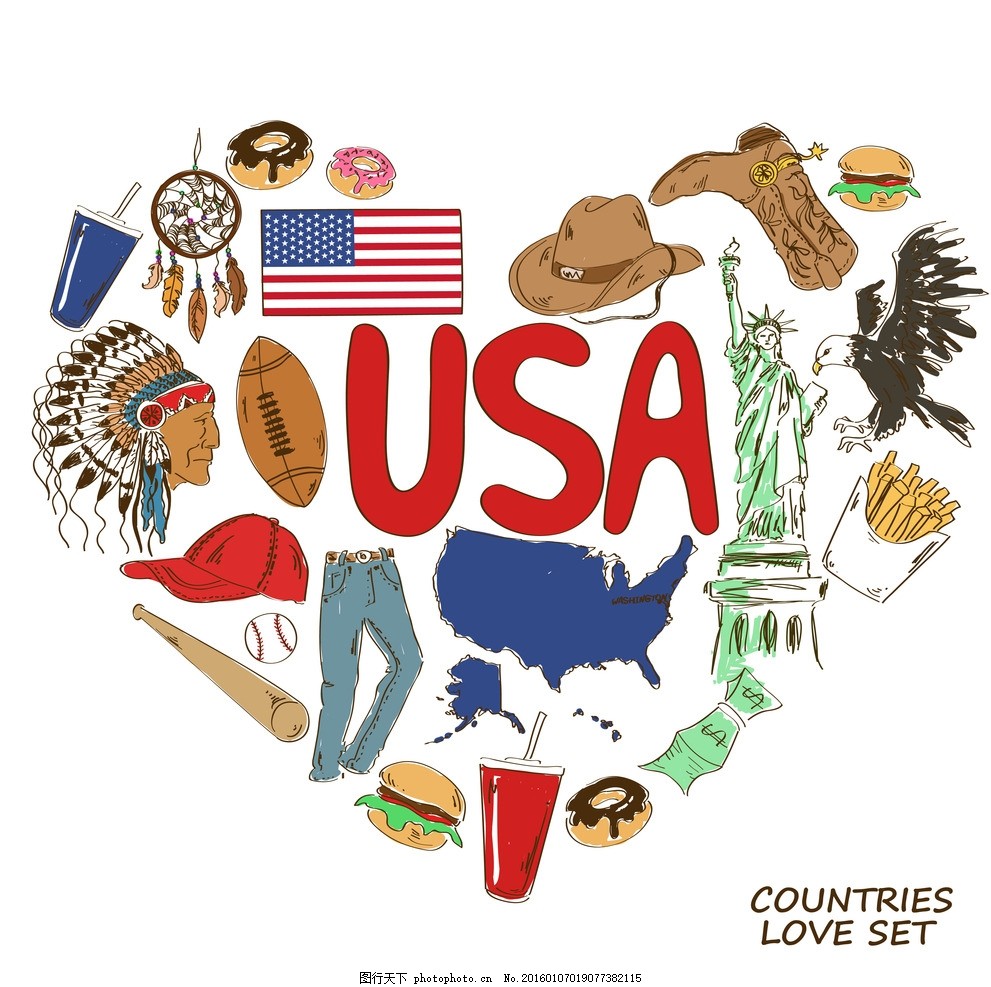 美国国家元素图片_休闲娱乐_生活方式-图行天下素材网